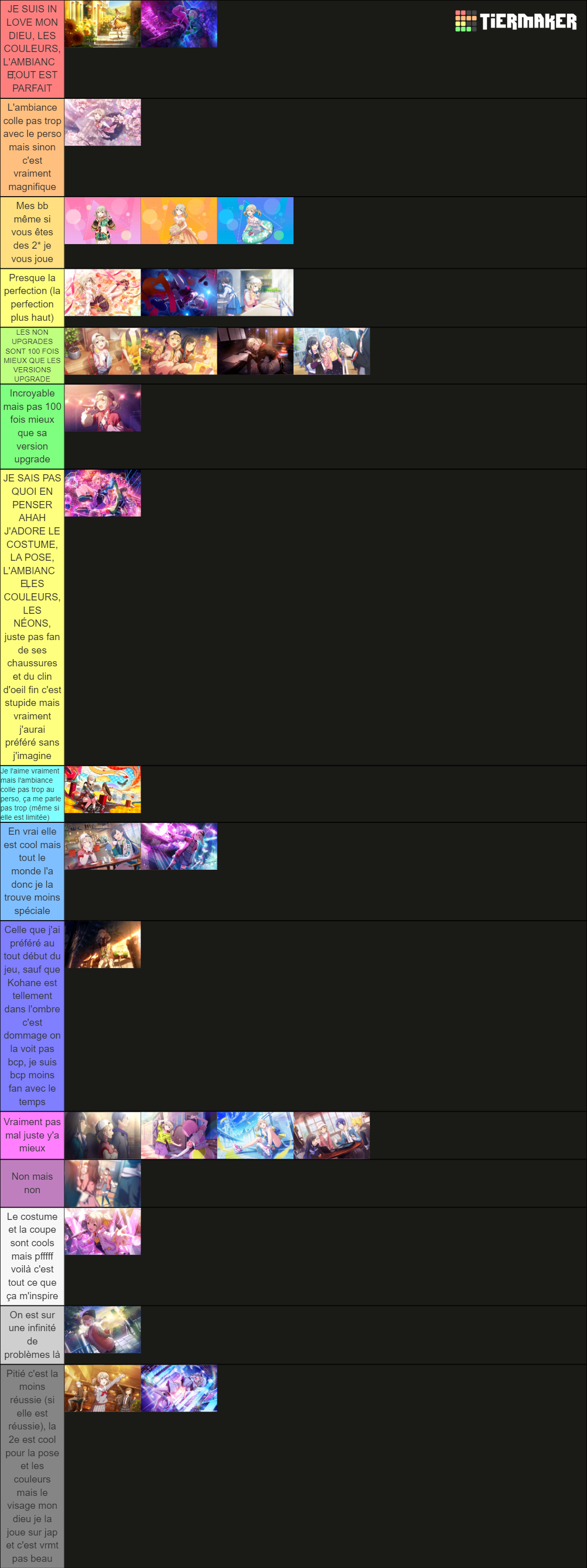 Azusawa Kohane Cards Tier List (Community Rankings) - TierMaker