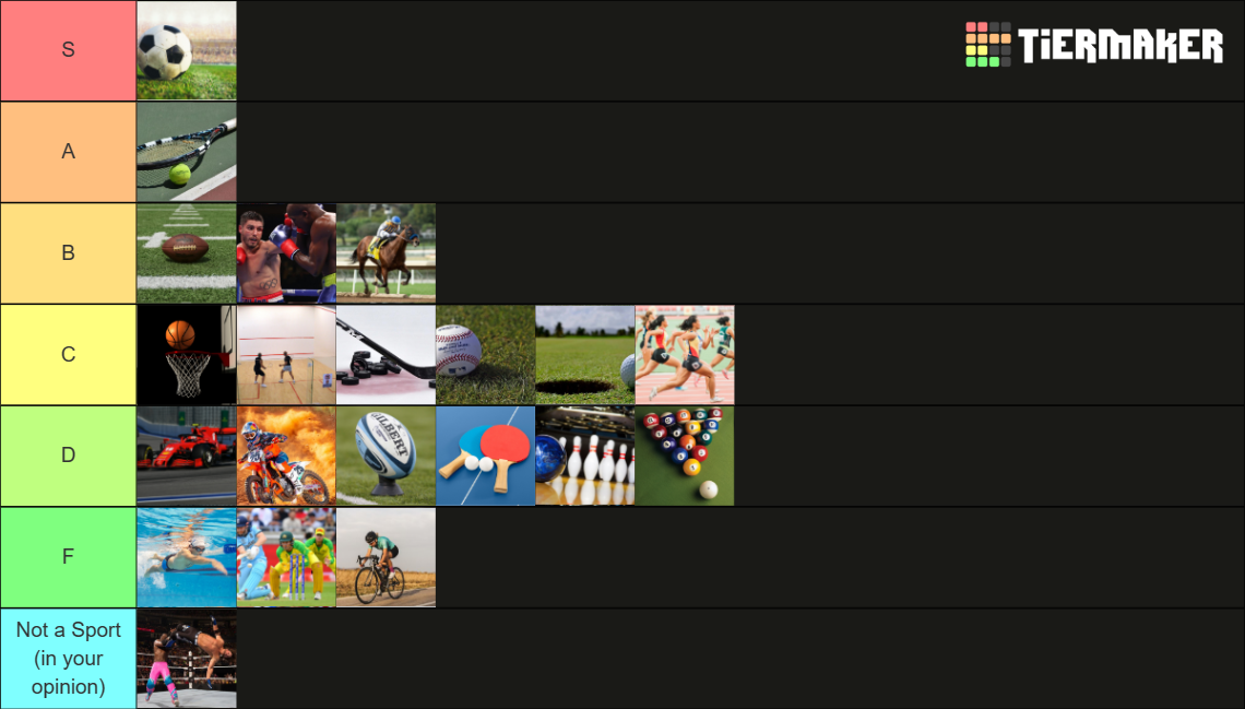 Ultimate Sports Tier List (Community Rankings) - TierMaker