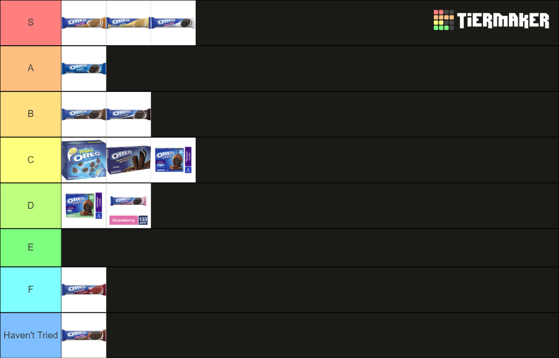 Oreo Flavours Tier List (Community Rankings) - TierMaker