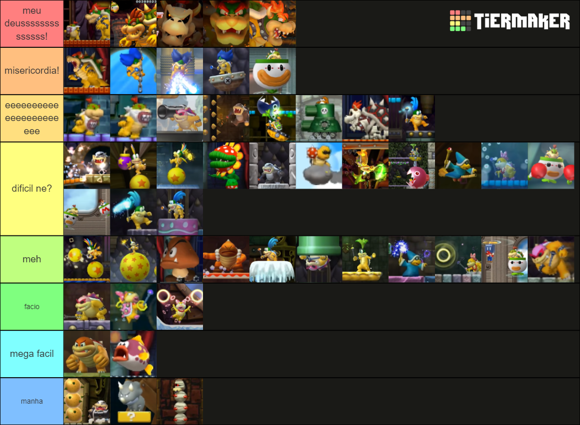 All New Super Mario Bros Bosses Tier List (Community Rankings) - TierMaker