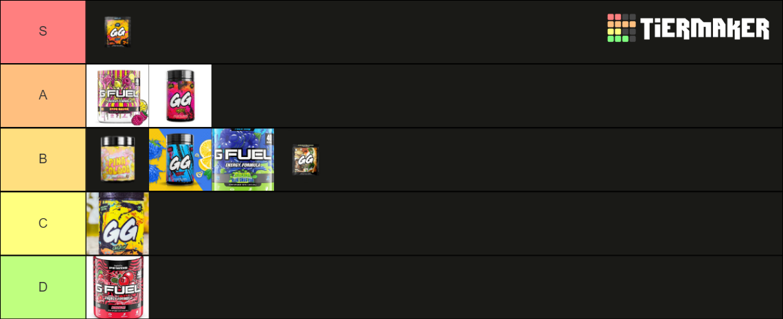 gfuel and gamersups flavor Tier List (Community Rankings) - TierMaker