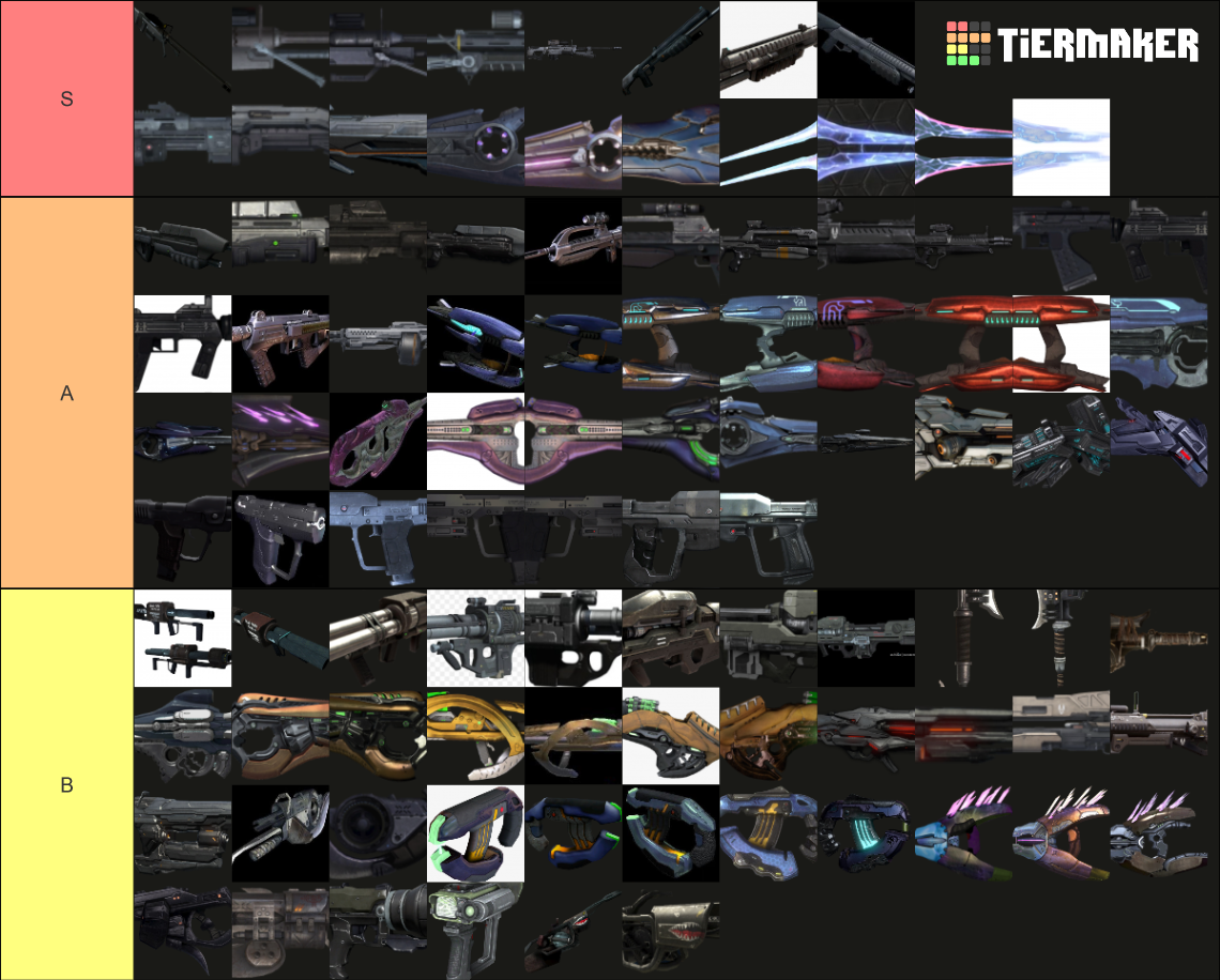Halo Weapons CE - 4 Tier List (Community Rankings) - TierMaker