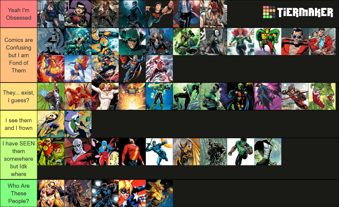 DC Comics Heroes Tier List (Community Rankings) - TierMaker