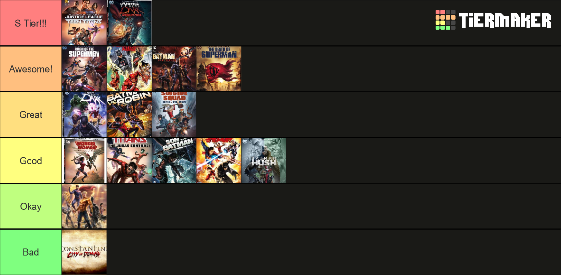 DCAMU Movies Tier List (Community Rankings) - TierMaker