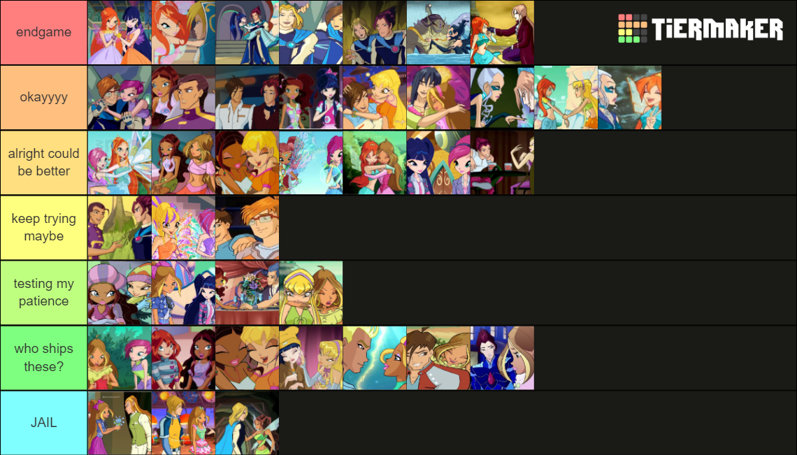 winx club ships Tier List (Community Rankings) - TierMaker