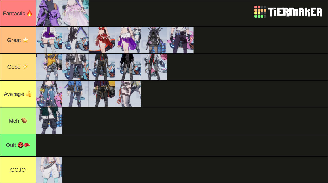 Tower of Fantasy design list Tier List (Community Rankings) - TierMaker