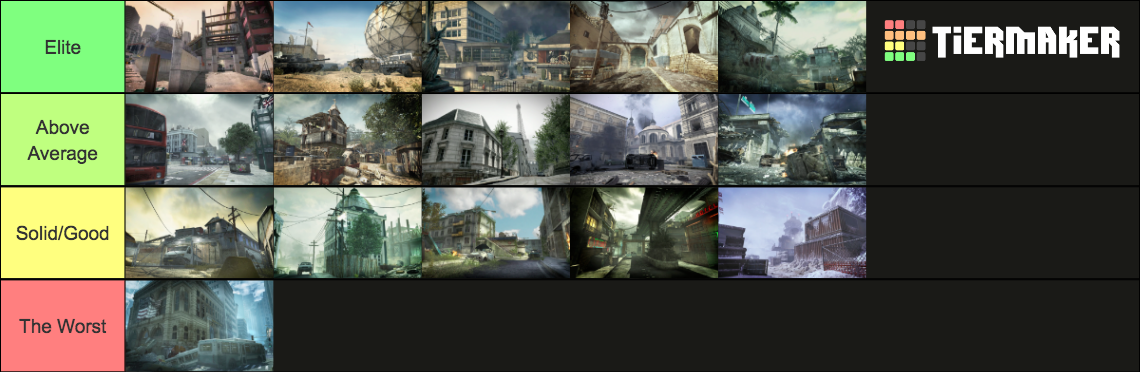 Modern Warfare 3 multiplayer maps (No DLCs) Tier List (Community ...