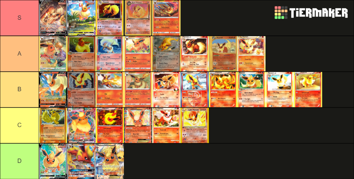 Flareon TCG Tier List Community Rankings TierMaker