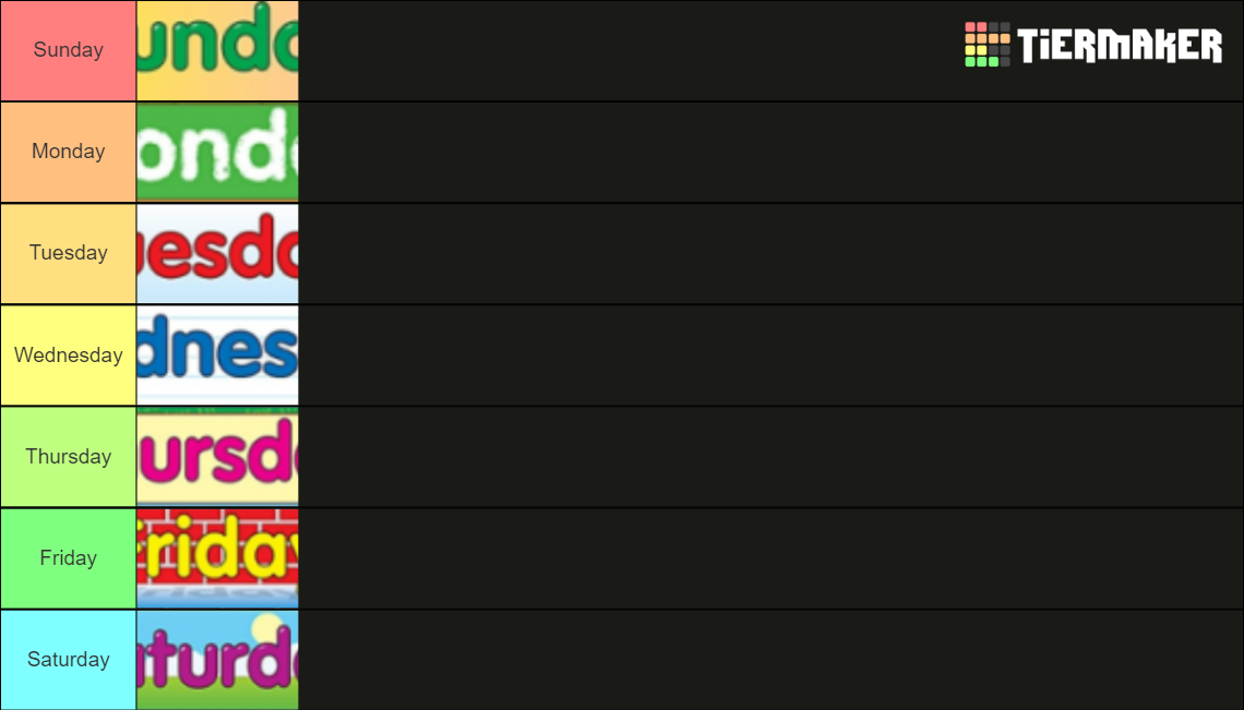 worst days Tier List (Community Rankings) - TierMaker