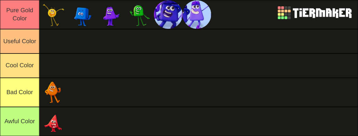 Rank The Colourblocks! Tier List (Community Rankings) - TierMaker