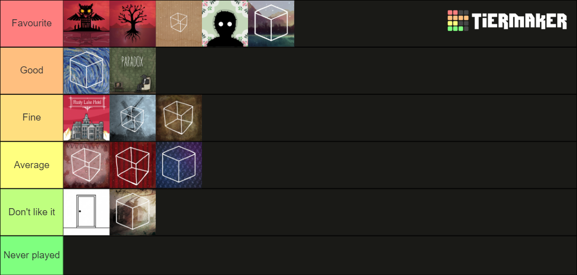 Rusty Lake/Cube Escape games Tier List (Community Rankings) - TierMaker
