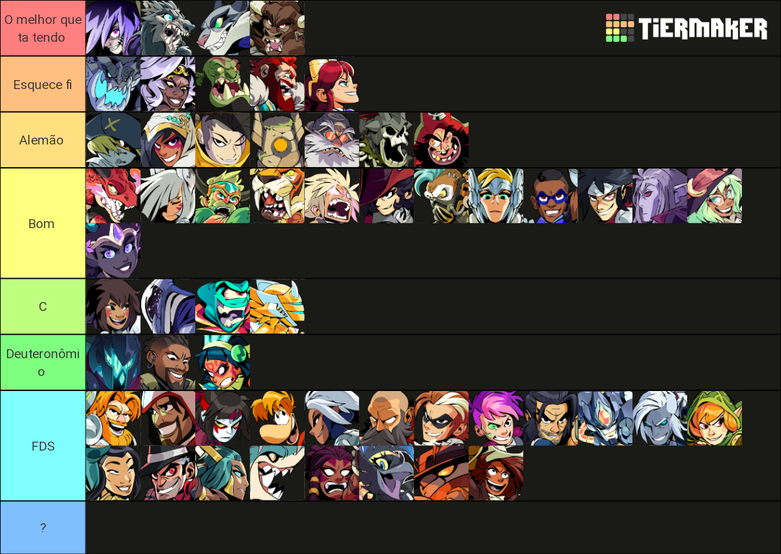 Brawlhalla Legends (Patch 6.09, with Ezio) Tier List (Community ...