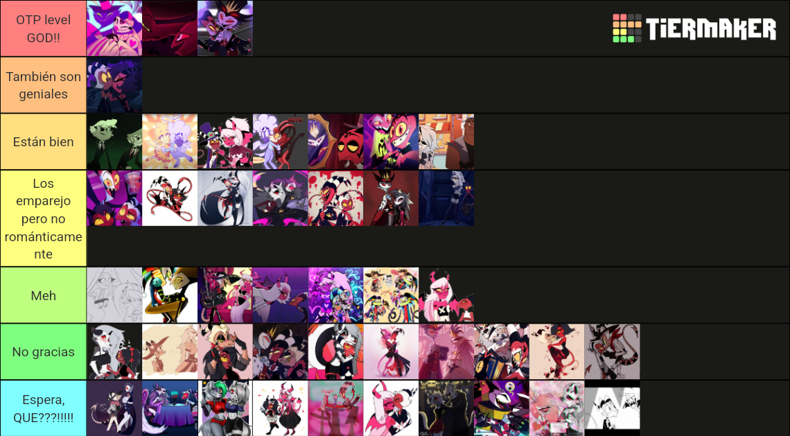 Helluva Boss Ships/couple Tier List (Community Rankings) - TierMaker Helluva Boss Ships/couple Tier List (Community Rankings) - TierMaker