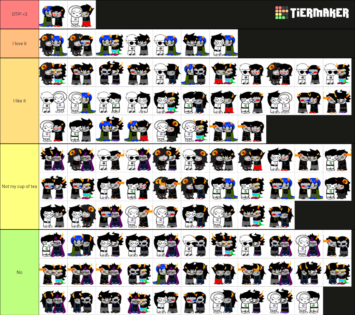 Homestuck Ships (Beta Kids & Trolls Only) Tier List (Community Rankings ...