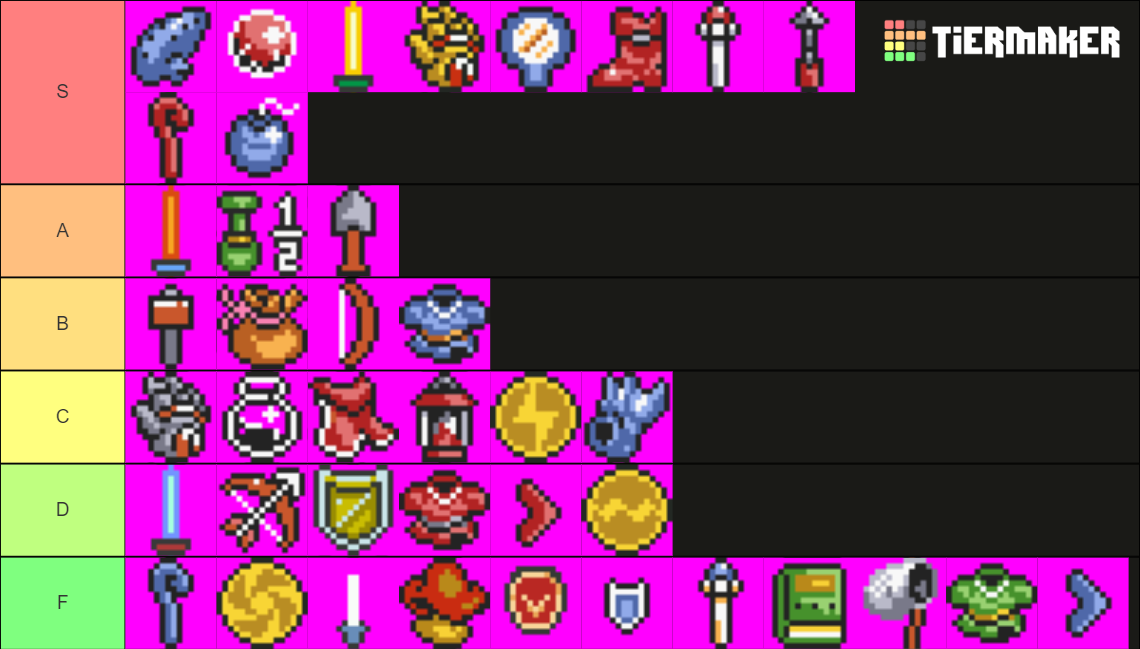 Items in The Legend of Zelda: A Link to the Past Tier List (Community ...