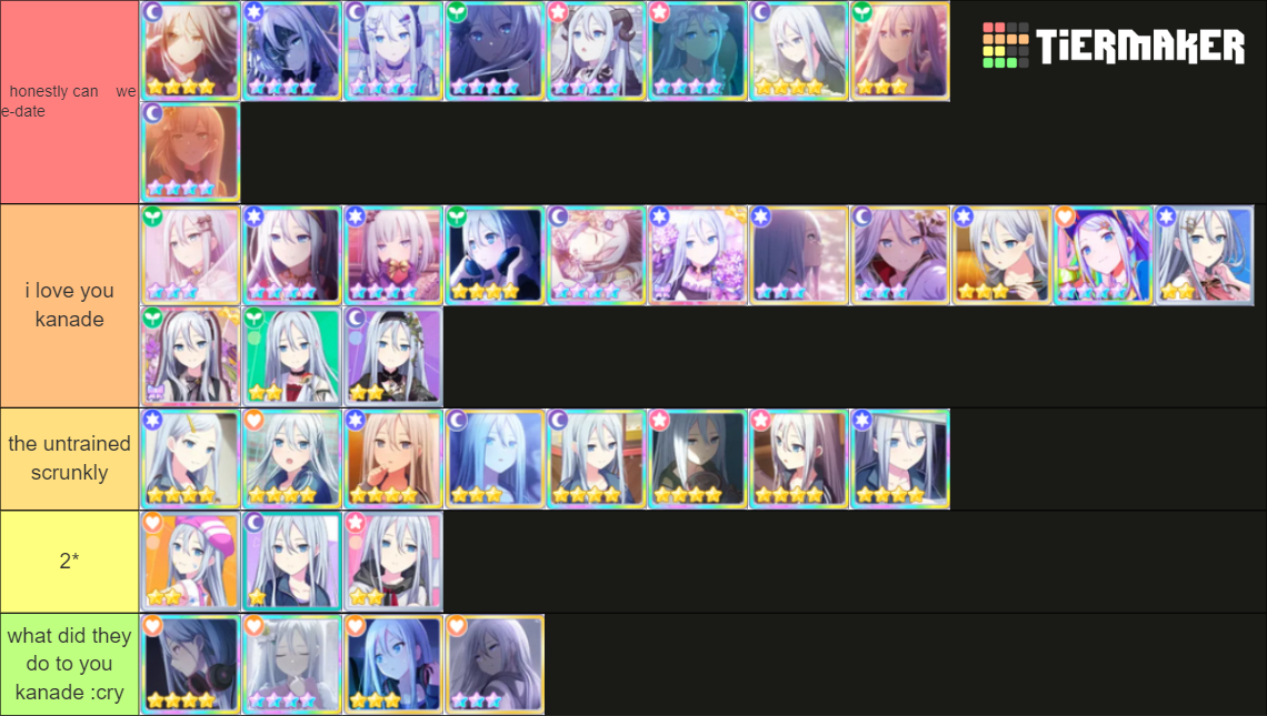 kanade yoisaki cards feb2023 Tier List (Community Rankings) - TierMaker
