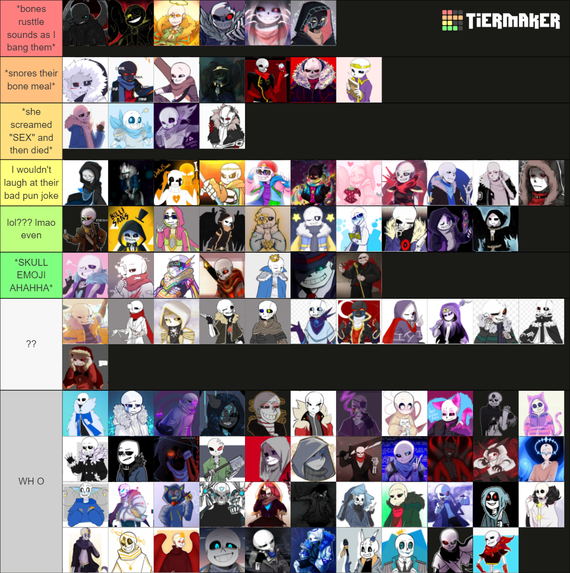 Undertale AU Sanses Tier List (Community Rankings) - TierMaker