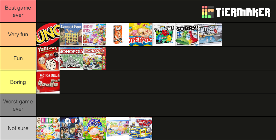 Board Games Tier List (Community Rankings) - TierMaker