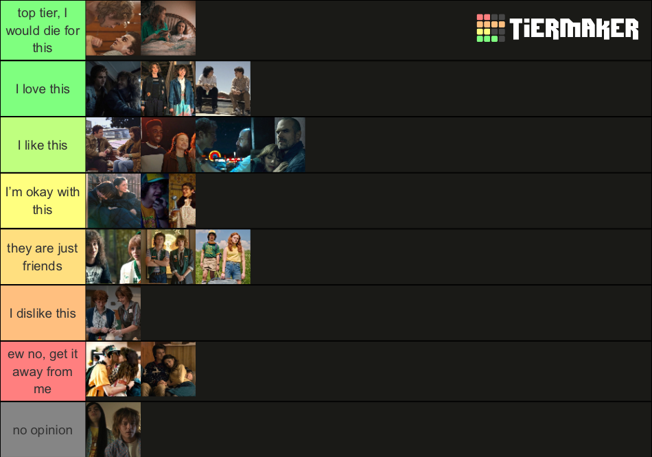 stranger things ships Tier List (Community Rankings) - TierMaker