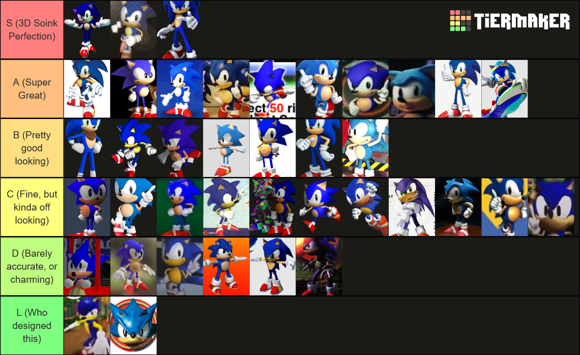 Official Sonic Models Tier List (Community Rankings) - TierMaker