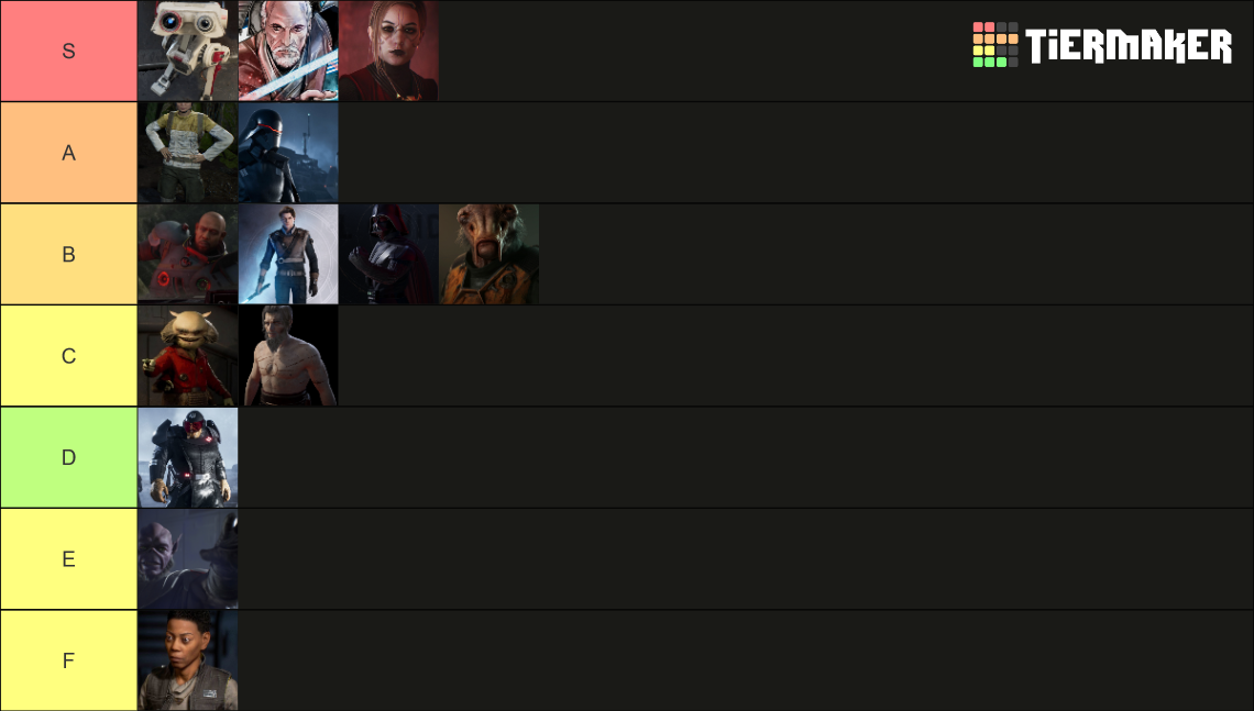 Jedi Fallen Order Characters Tier List (Community Rankings) - TierMaker