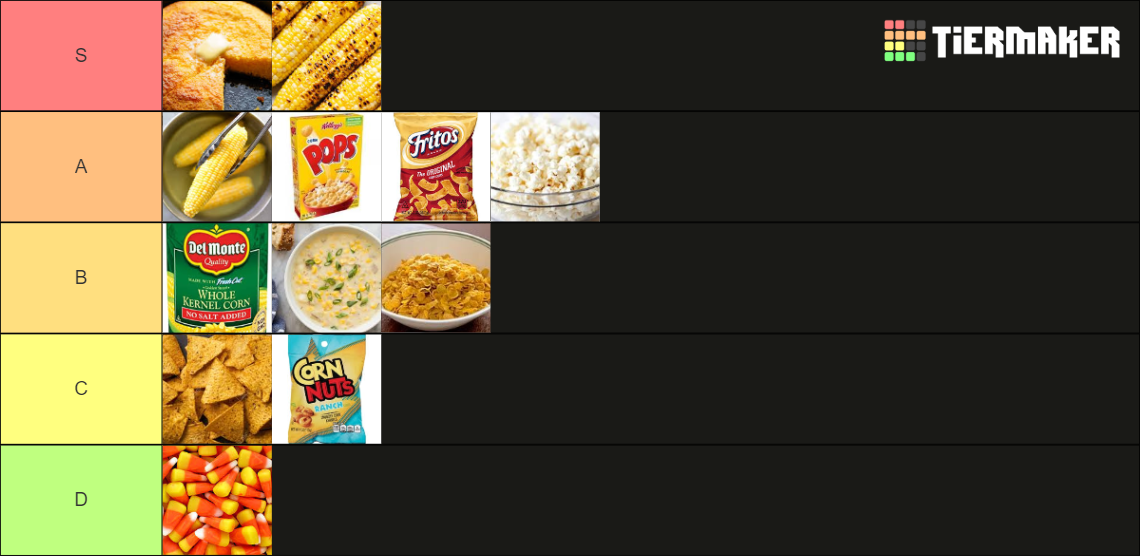 Corn Tier List (Community Rankings) - TierMaker