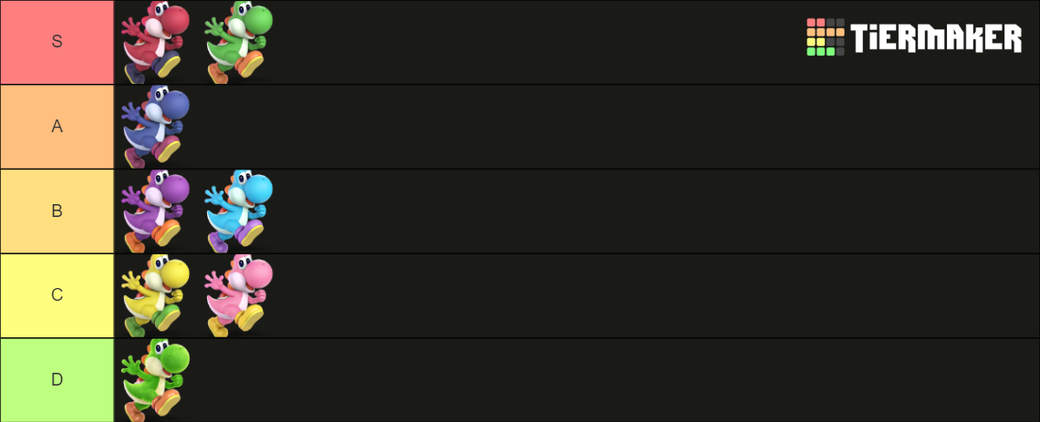 Yoshi's Alts Tier List (Community Rankings) - TierMaker