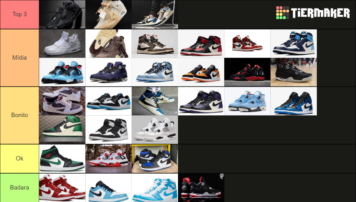 Jordan 1s & 4s Tier List (Community Rankings) - TierMaker
