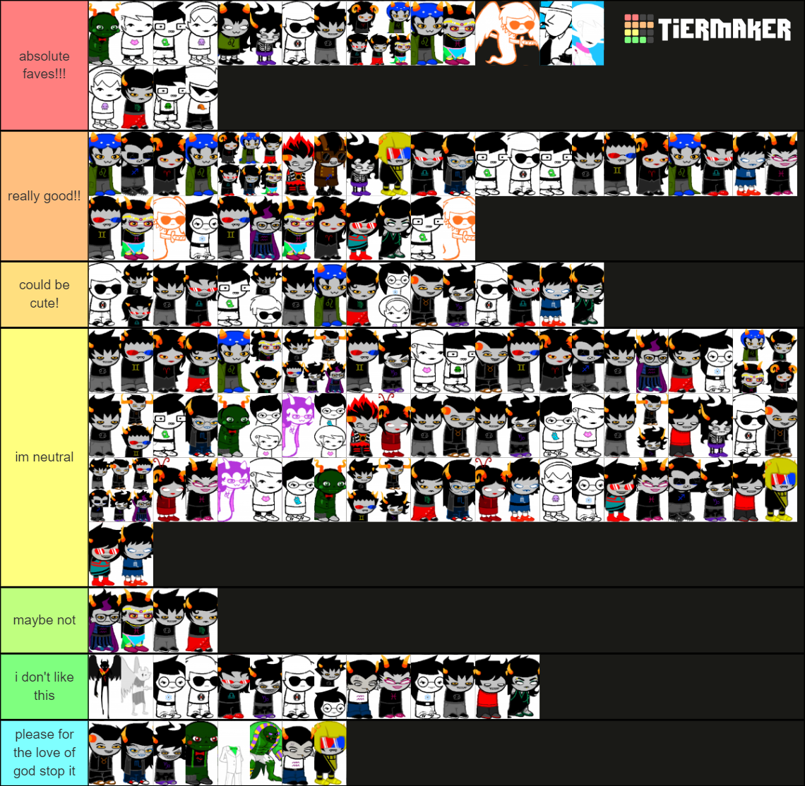 homestuck ships Tier List (Community Rankings) - TierMaker