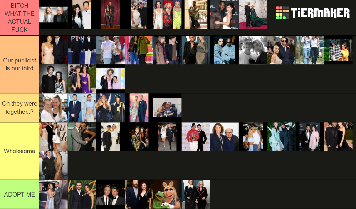 Chaotic Couples Tier List (Community Rankings) - TierMaker