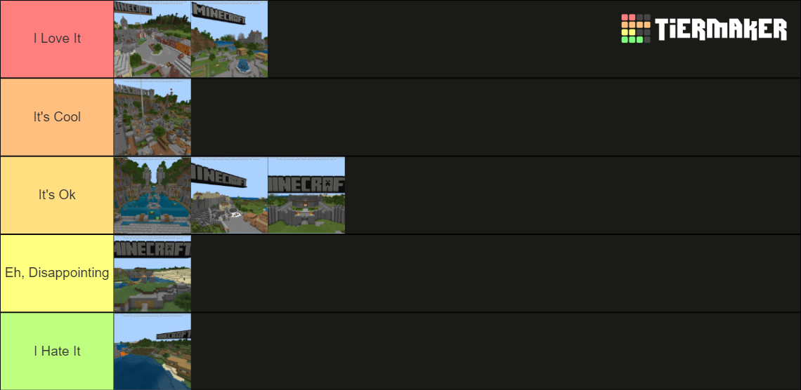 Minecraft Tutorial Worlds Tier List (Community Rankings) - TierMaker