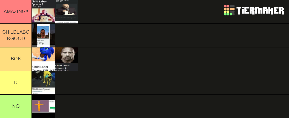 all child labor tycoon games on roblox Tier List (Community Rankings ...