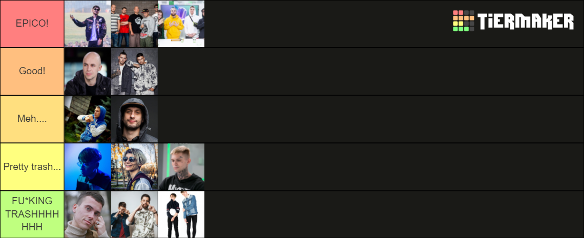 Lithuanian Rappers Tier List (Community Rankings) - TierMaker