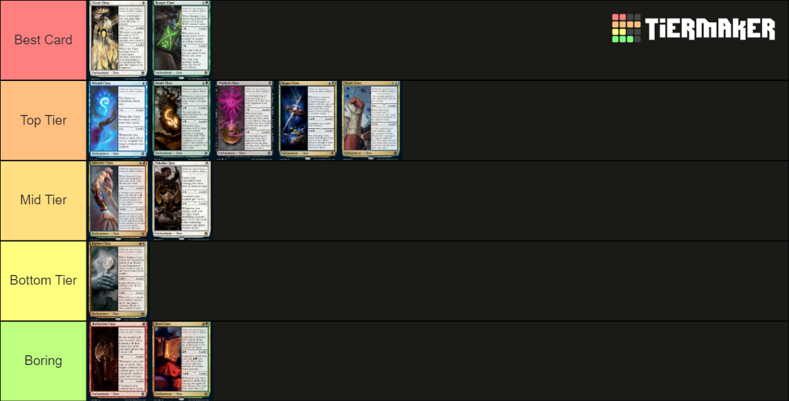 MTG Forgotten Realms Classes Tier List (Community Rankings) - TierMaker