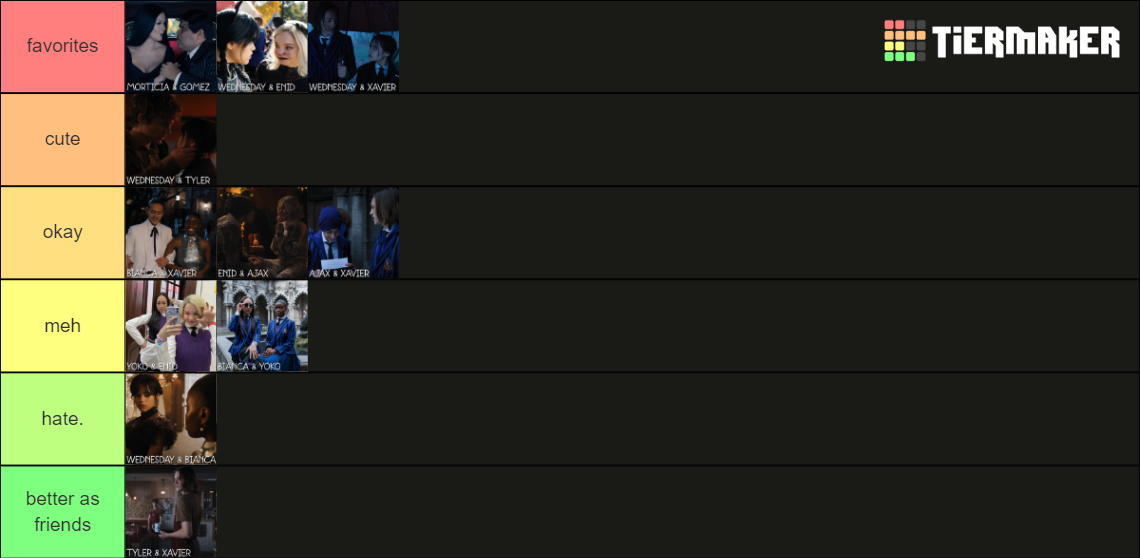 wednesday ships Tier List (Community Rankings) - TierMaker
