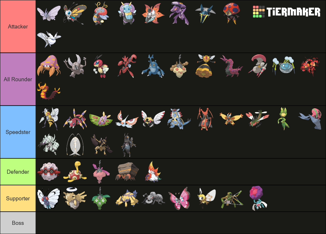 Pokémon - Final Forms - Bug Type Tier List (Community Rankings) - TierMaker