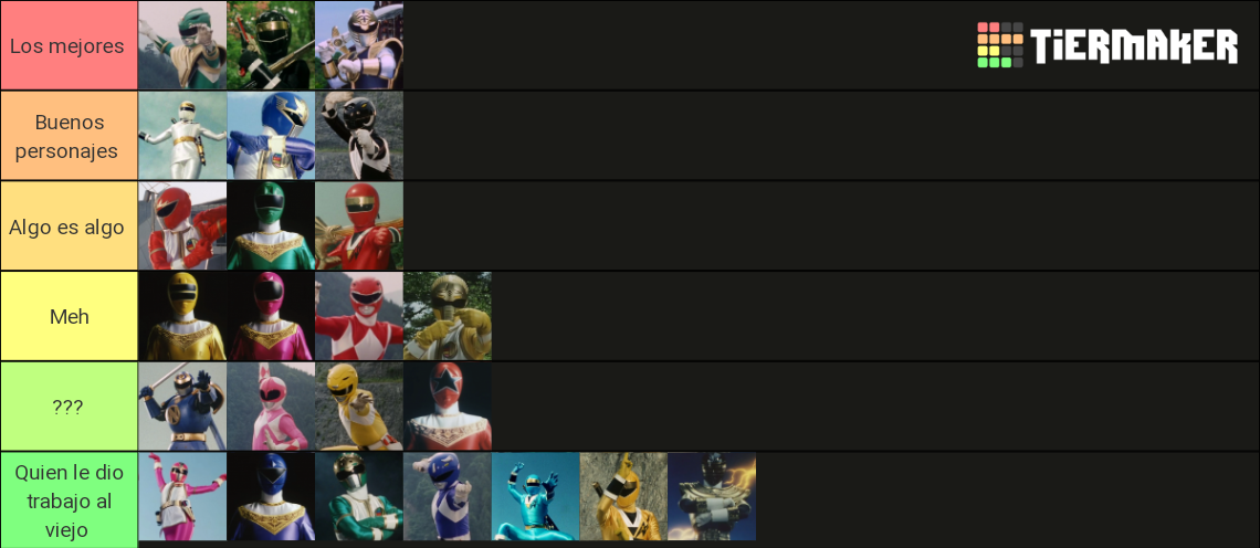All Sentai Members (Goranger - Kingohger) Tier List (Community Rankings) - TierMaker