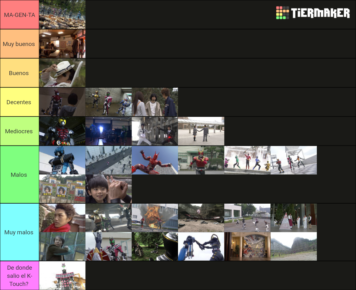 Kamen rider Decade episodes Tier List (Community Rankings) - TierMaker