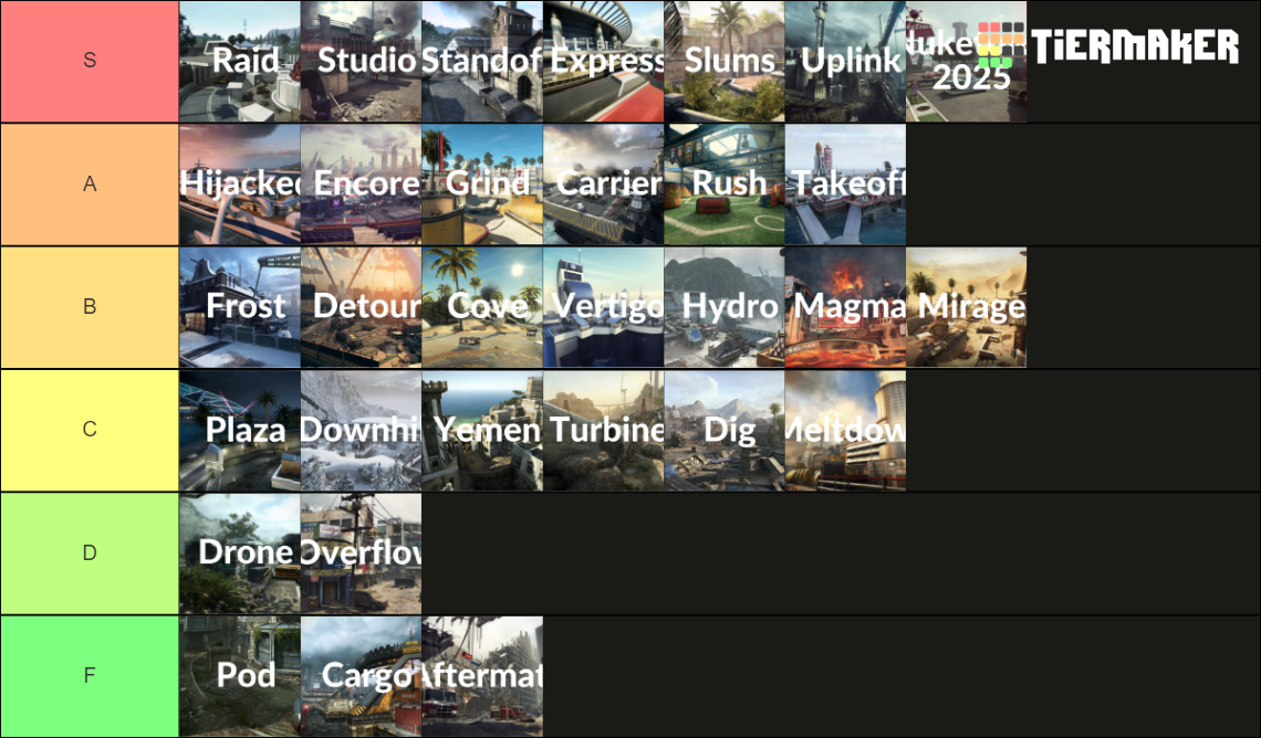 Call of Duty Black Ops II Multiplayer Maps (with DLC) Tier List ...