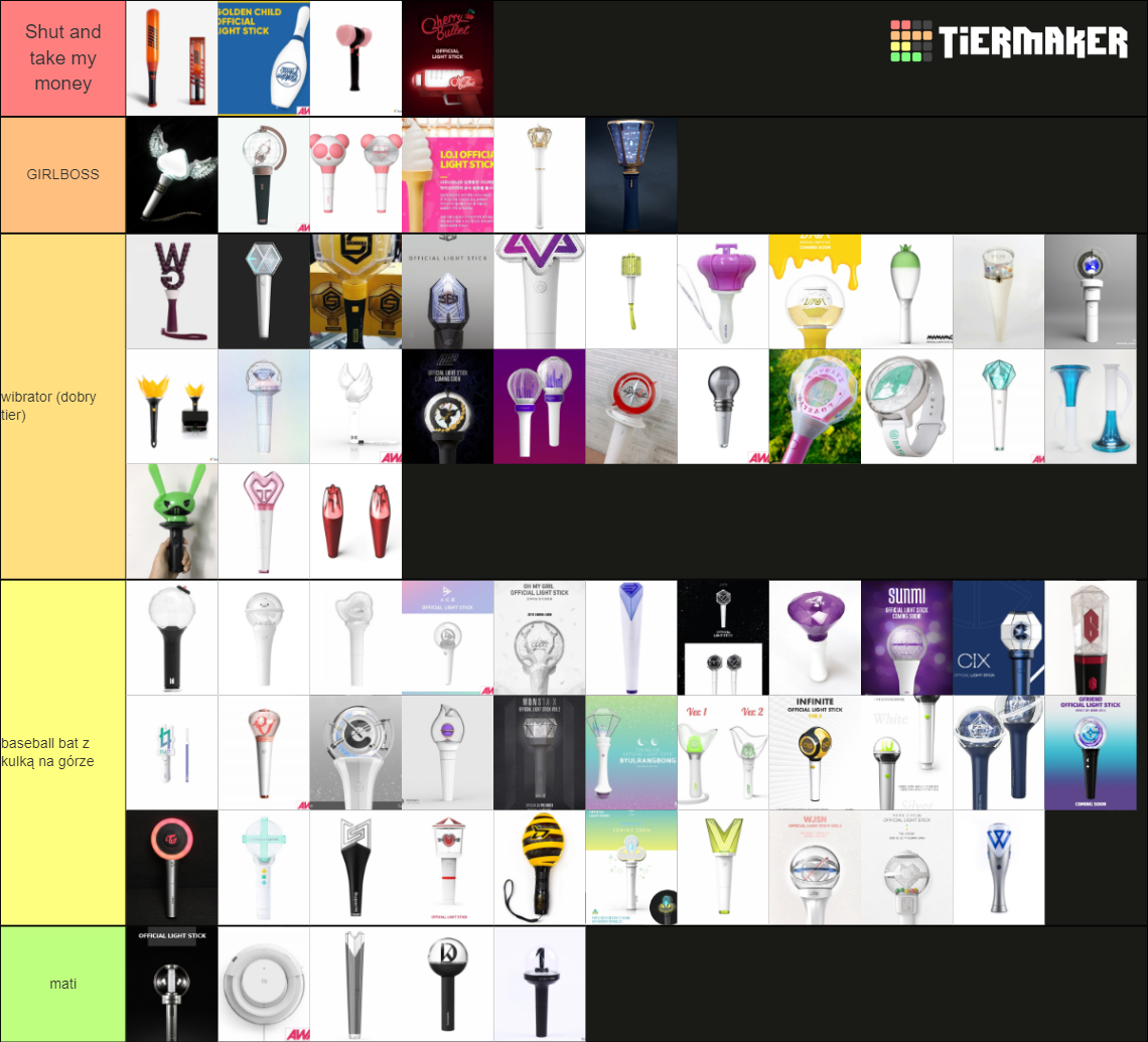 - Lightstick Kpop - Tier List (Community Rankings) - TierMaker