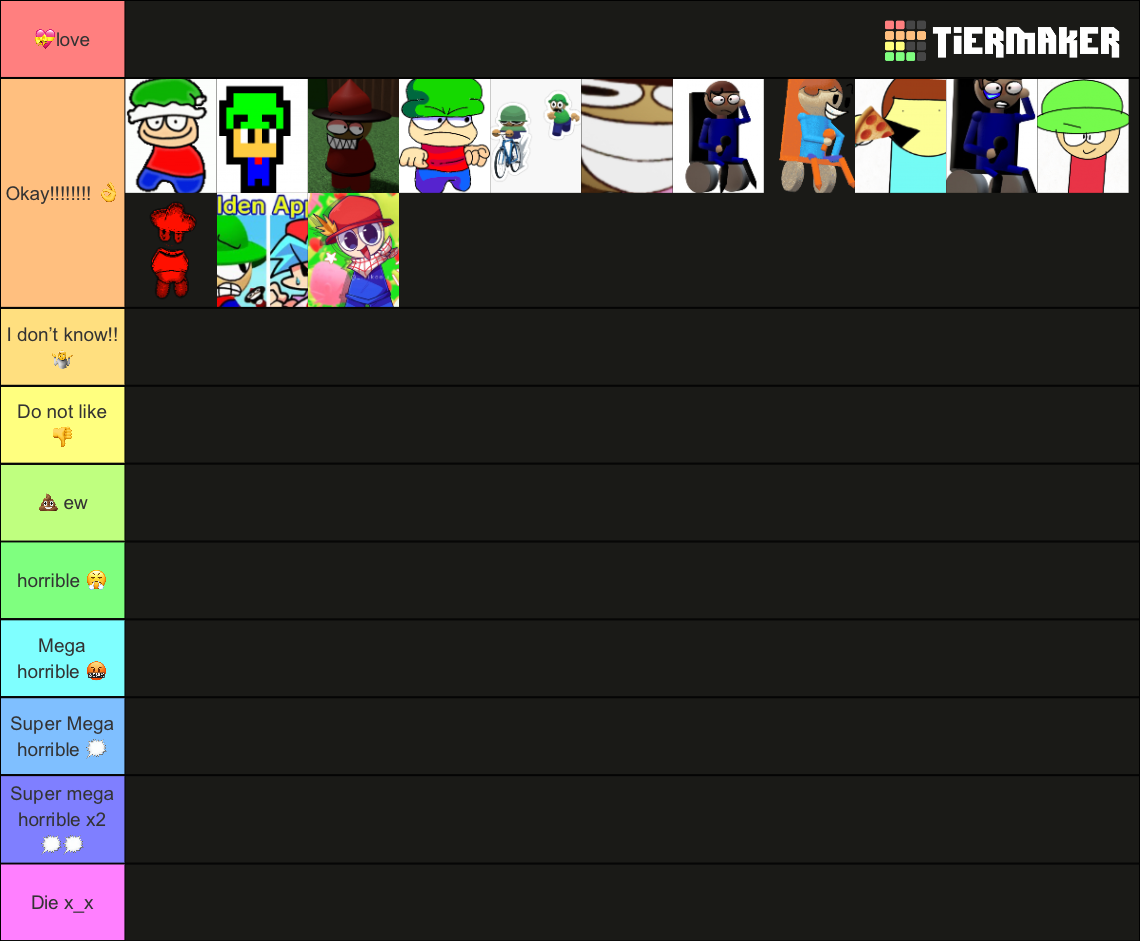 Dave and Bambi!! :) Tier List (Community Rankings) - TierMaker