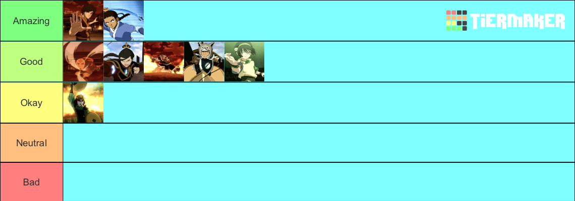 Avatar: The Last Airbender Main Characters Tier List (Community Rankings) - TierMaker
