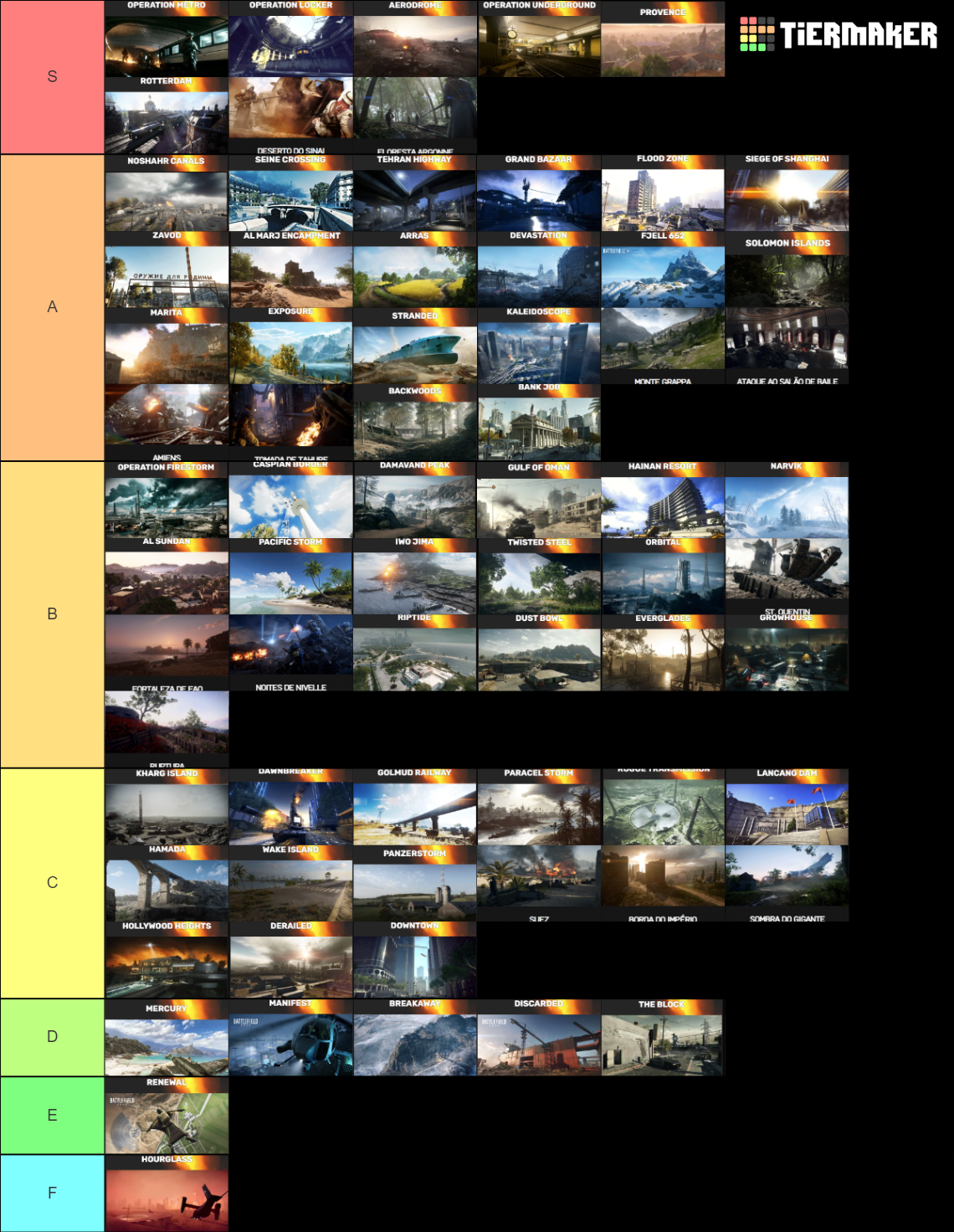 Best Launch Battlefield Maps since BF3 Tier List (Community Rankings ...