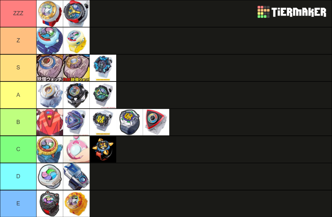 all yo-kai watch models Tier List (Community Rankings) - TierMaker