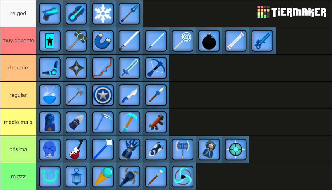 Supreme Duelist Weapon [Updated] Tier List (Community Rankings) - TierMaker