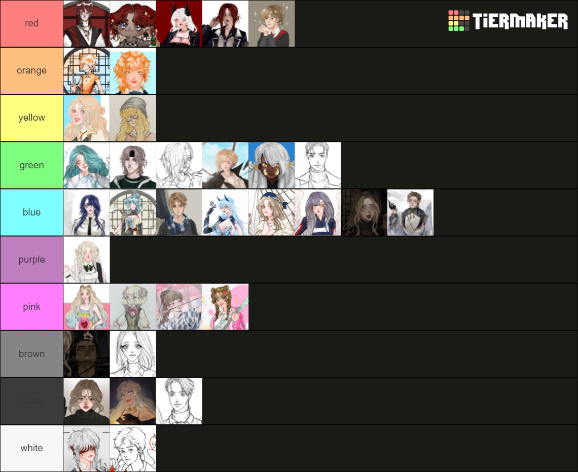 Color Tier List (Community Rankings) - TierMaker