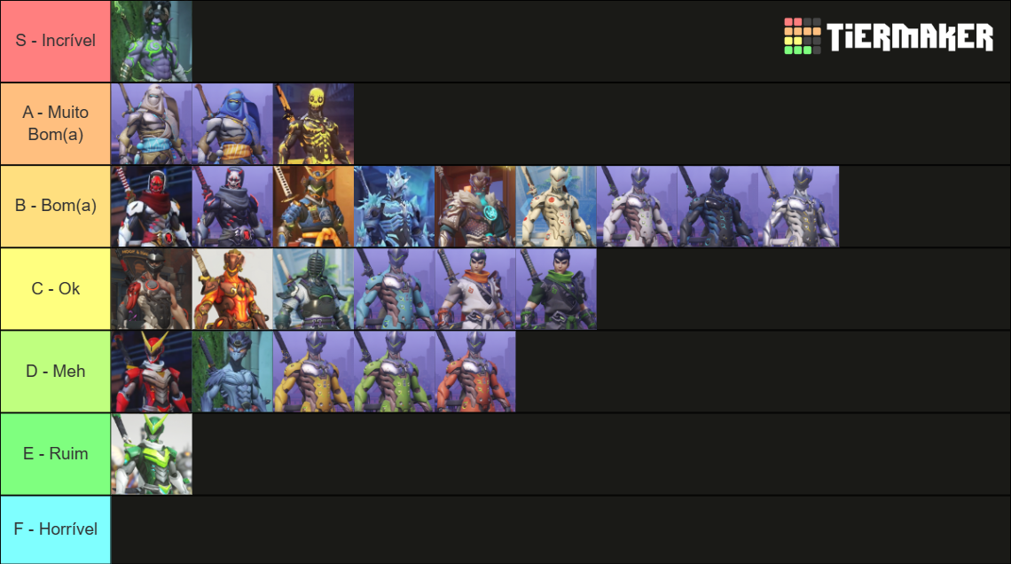 (OW1) Todas As Skins Do Genji 2022 Tier List (Community Rankings ...