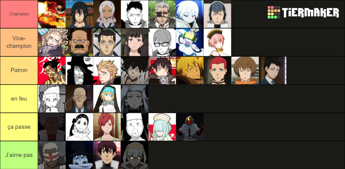 Fire Force characters 2020 october Tier List (Community Rankings ...