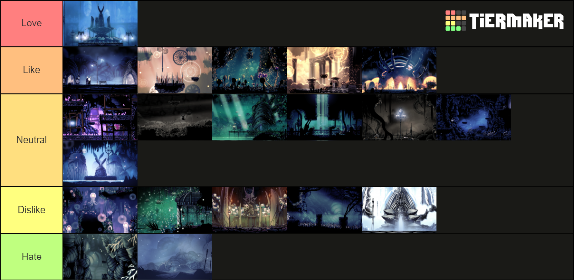 Hollow Knight Areas of Hallownest Tier List (Community Rankings ...