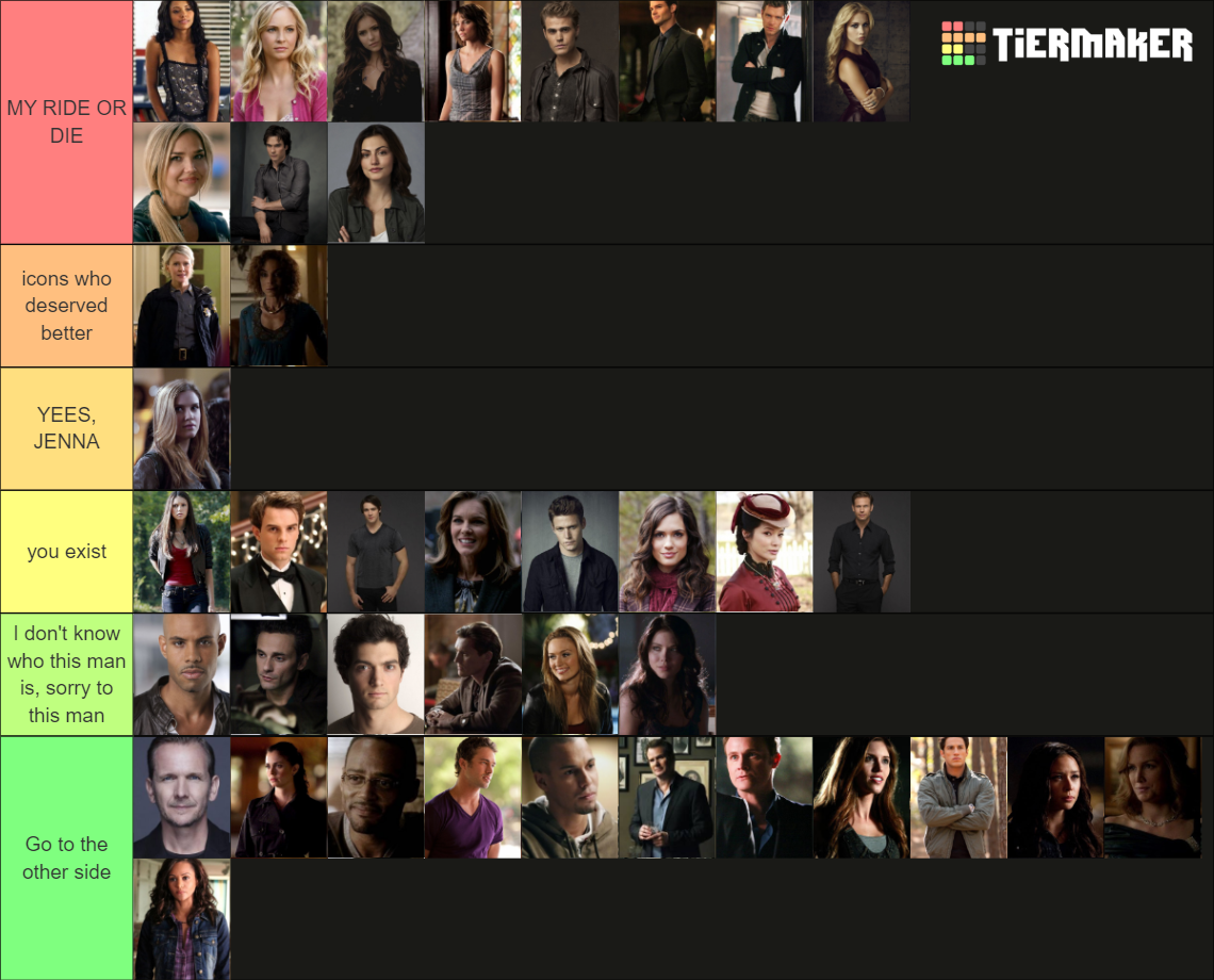 The Vampire Diaries Characters Tier List (Community Rankings) - TierMaker